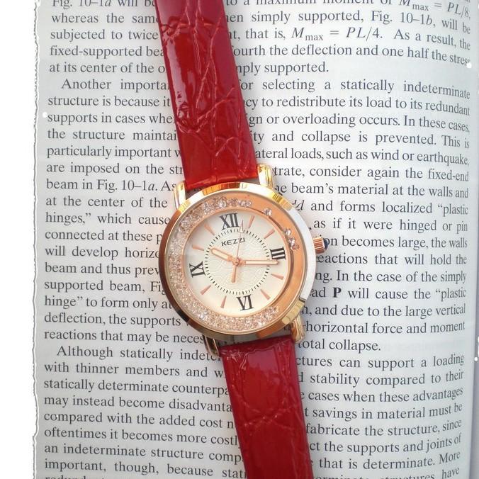 KEZZI 韓港代購品牌錶 流沙碎鑽 日本機芯 壓紋亮面皮帶 雜誌首推潮流 女神品 免費保固【超低價】 K747 |經緯度鐘錶 KING'S ...